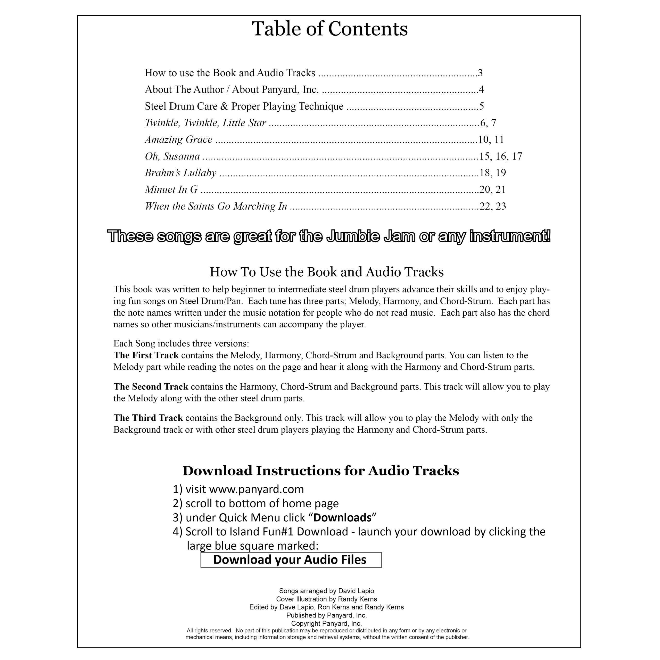 Panyard Jumbie Jam Popular Songs Book #1 - Jim Laabs Music Store